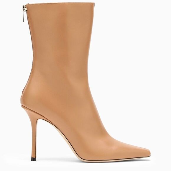 Jimmy Choo | Shoes | Biscuitcoloured Pointed Toe Ankle Boots With High ...